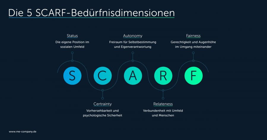 SCARF-Modell: Erklärung und Beispiele zu den 5 Grundbedürfnissen